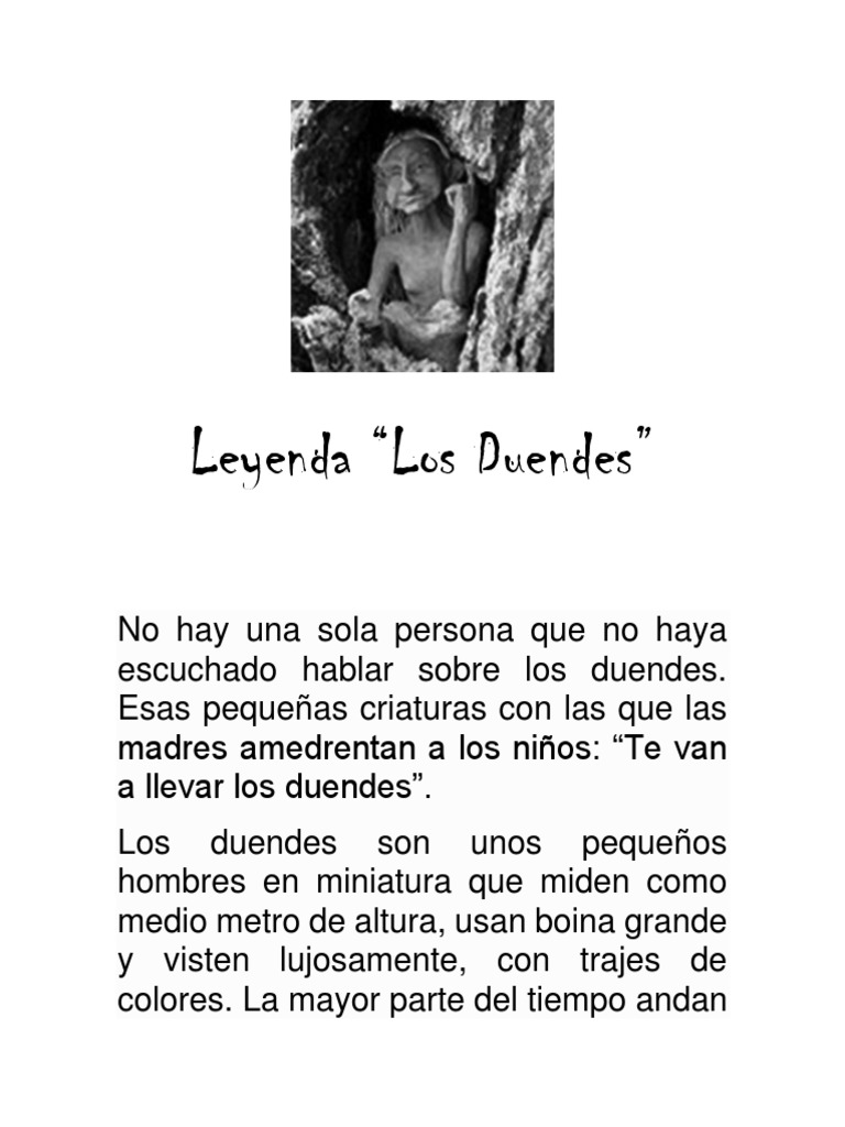 Leyenda "Los Duendes" | PDF