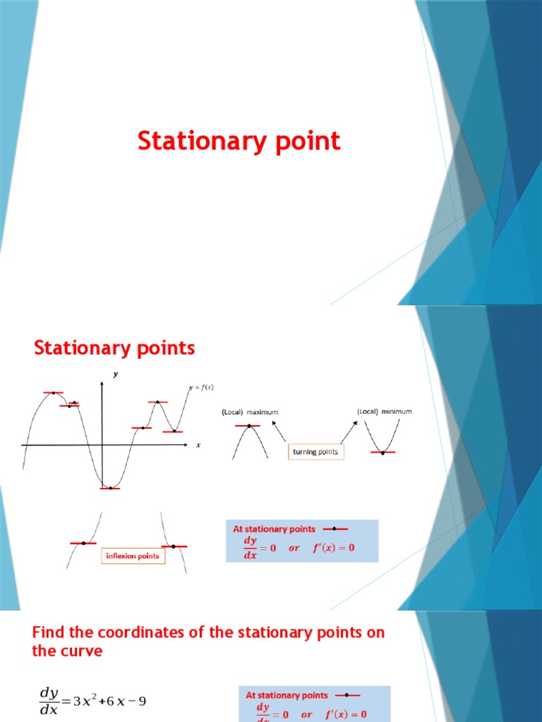 Chapter8.2 Stationary Point | PDF