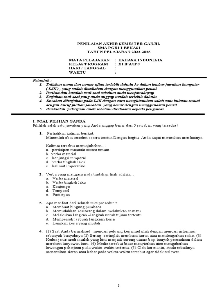 Uas Ganjil 2022 Rustiana | PDF