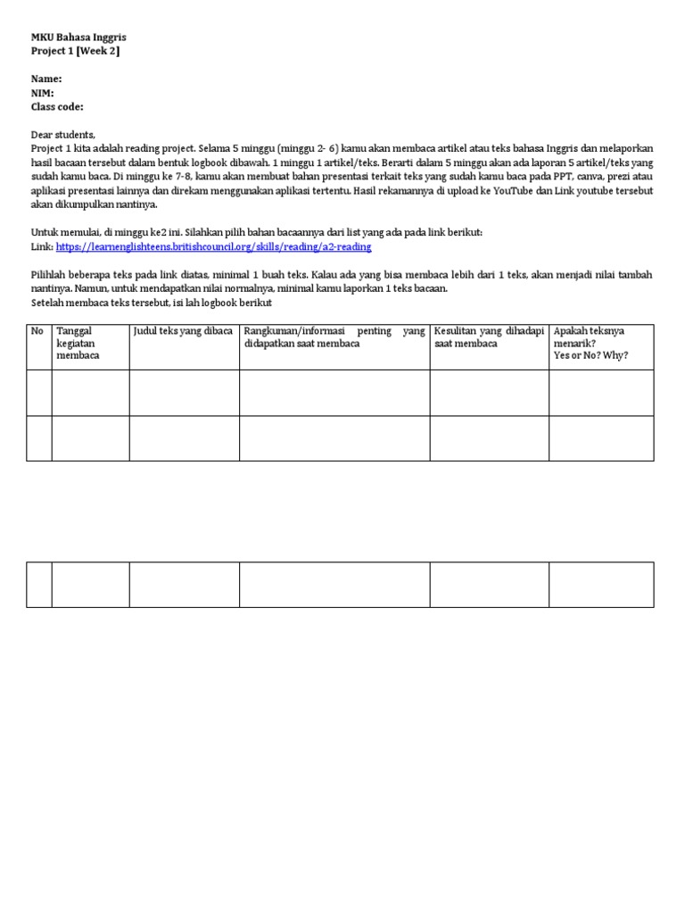 MKU Project 1 Week 2 | PDF