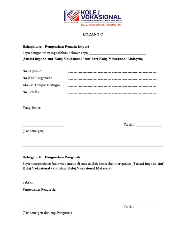 Borang C | PDF