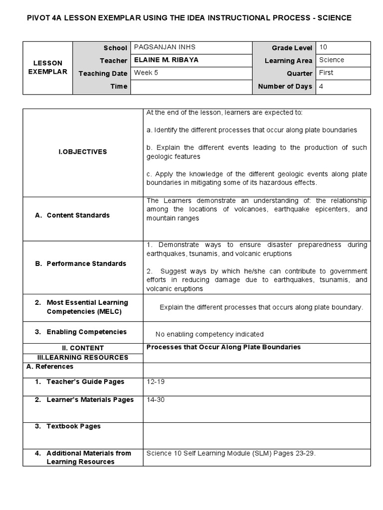 Q1 Melc3 Ribaya | Download Free PDF | Plate Tectonics | Volcano