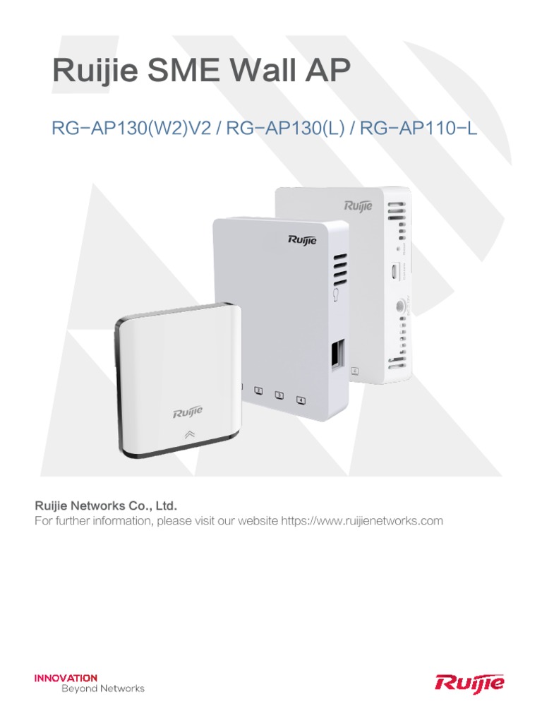 Ruijie SME Wall AP Series Access Points Datasheet AP130W2V2 AP130L ...