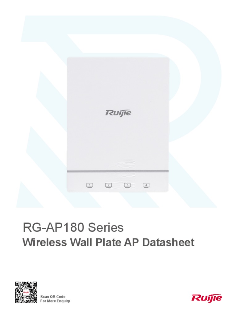 Ruijie RG Ap180 Wireless Access Point Datasheet 2020.11.23 | PDF | Wi ...