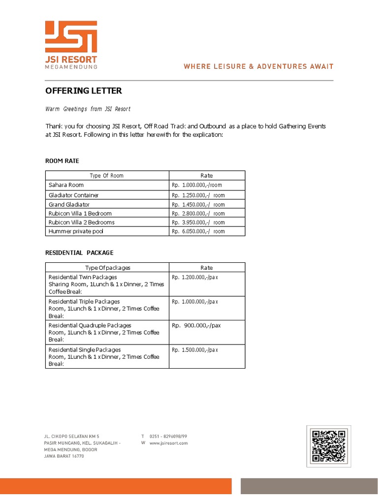 1 Offering Letter Jsi | PDF