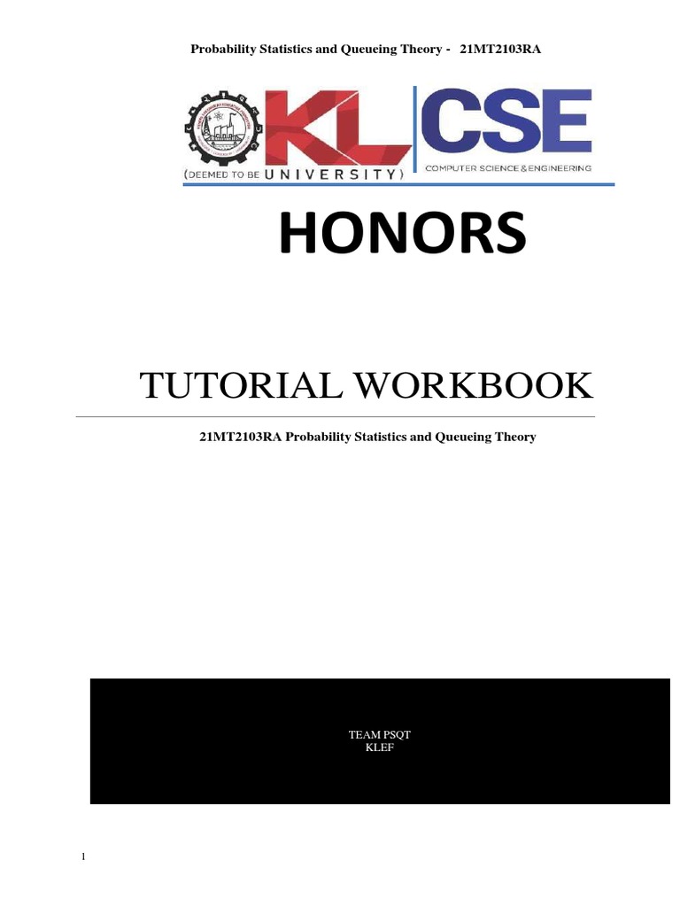 PSQT Tutorial | PDF | Probability Distribution | Random Variable