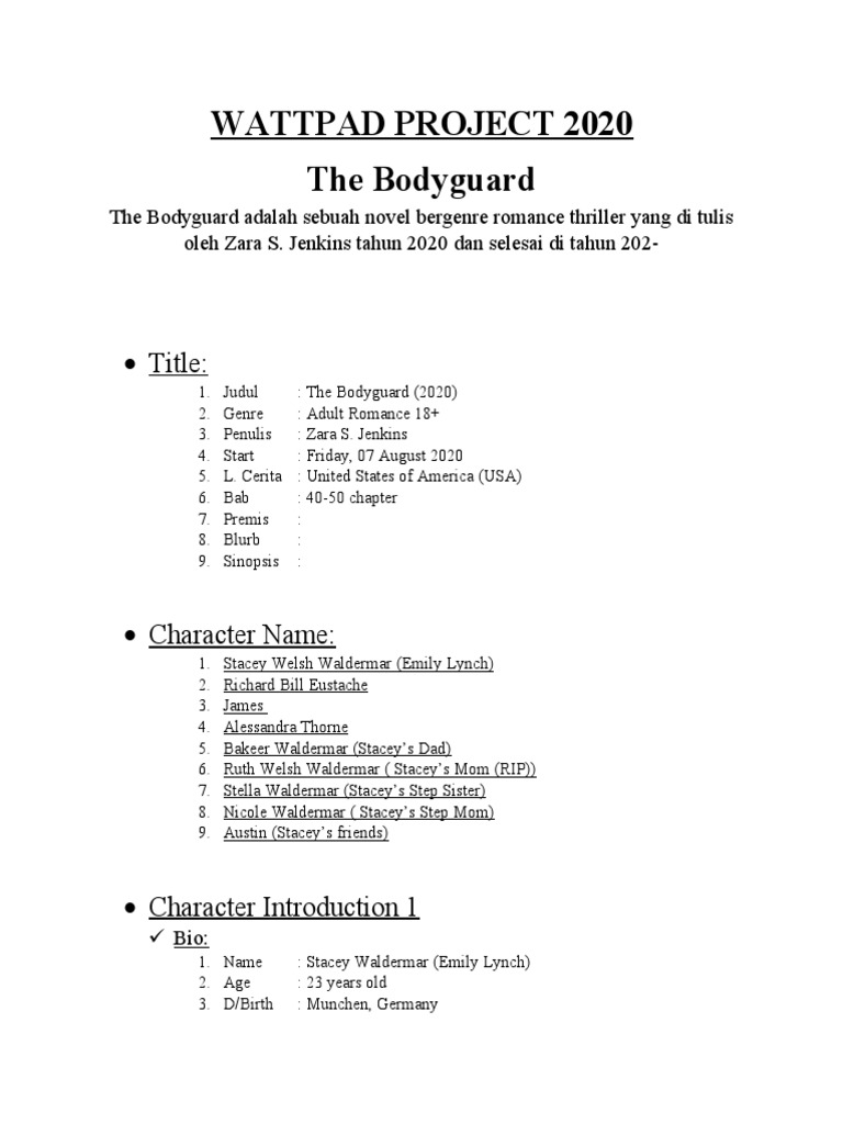 2.4 The Bodyguard (Outline) | PDF