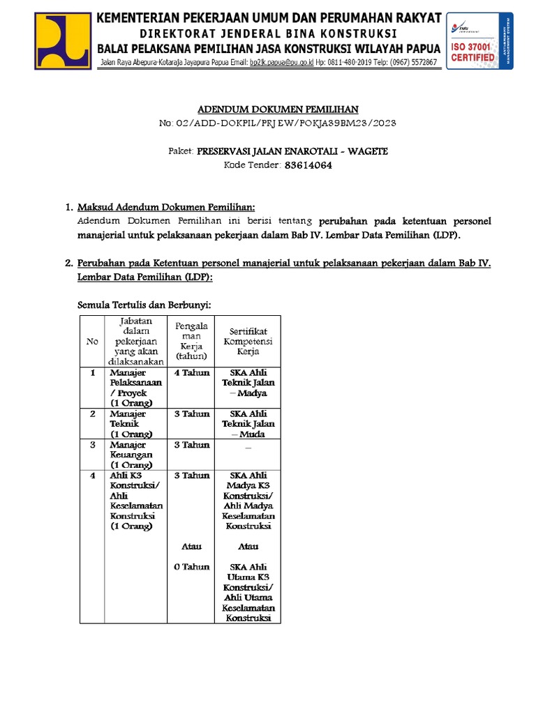 Adendum Enarotali | PDF