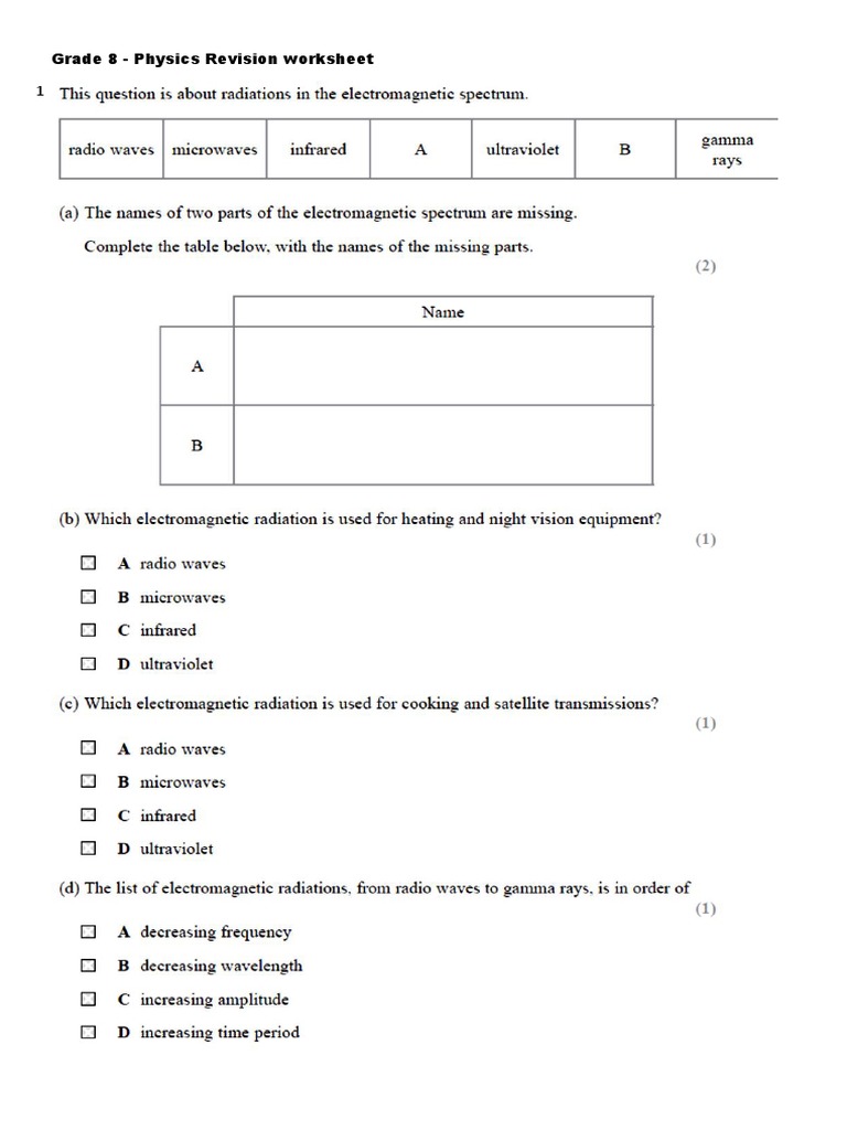 Grade 8 Physics | PDF