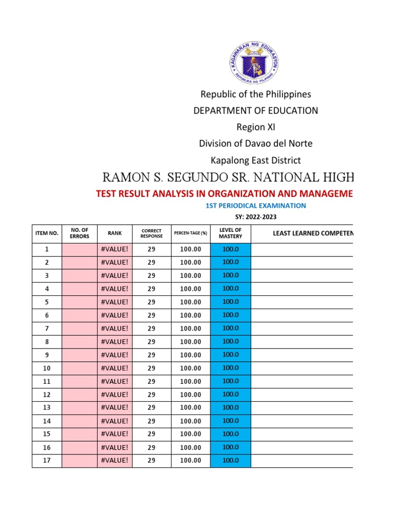 Proficiency Level Template | PDF | Data Collection | Tests