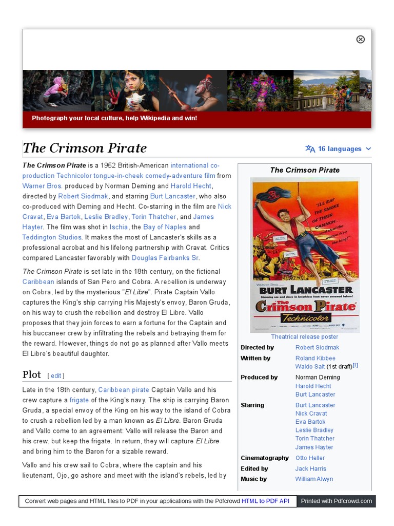 En Wikipedia Org Wiki The Crimson Pirate | PDF