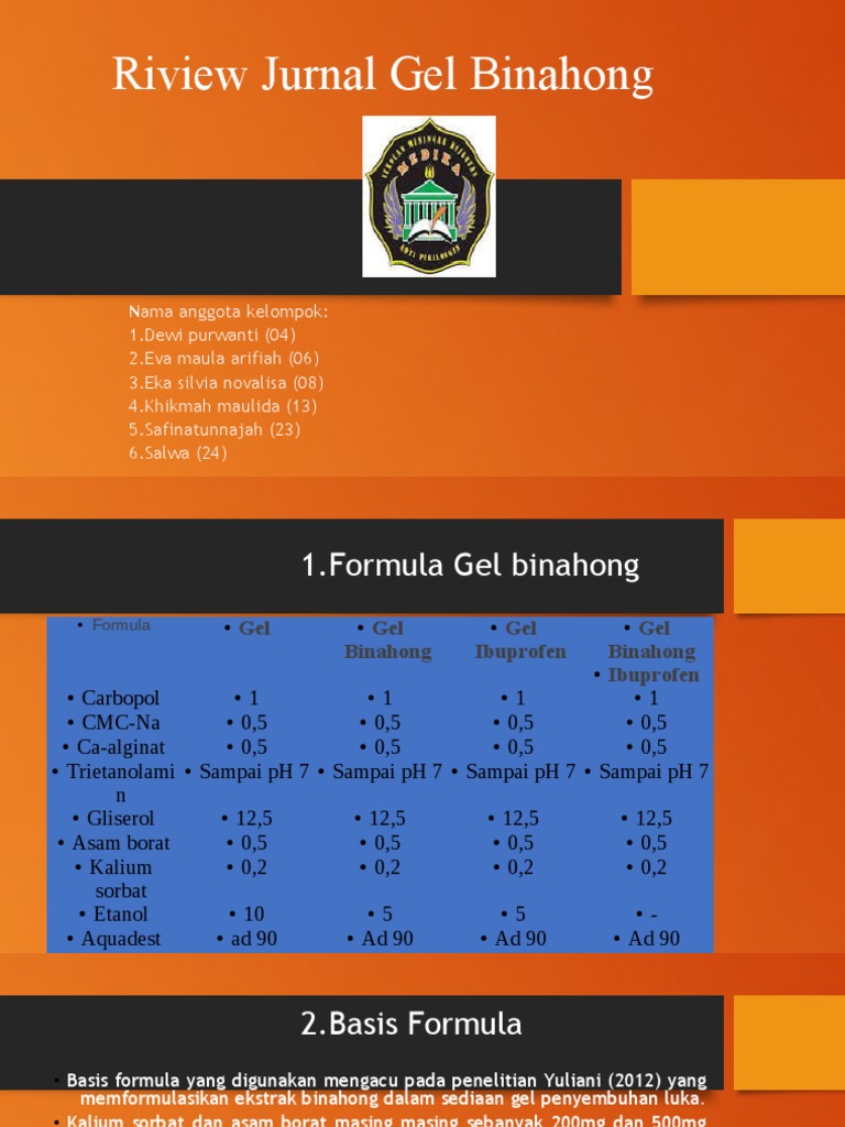 Jurnal Gel Binahong 2 | PDF