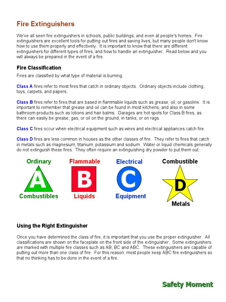 Understanding Fire Classification and How to Properly Use a Fire ...