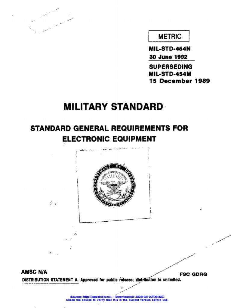 Military Standard for Electronic Equipment | PDF | Electrical Connector | Ac Power Plugs And Sockets