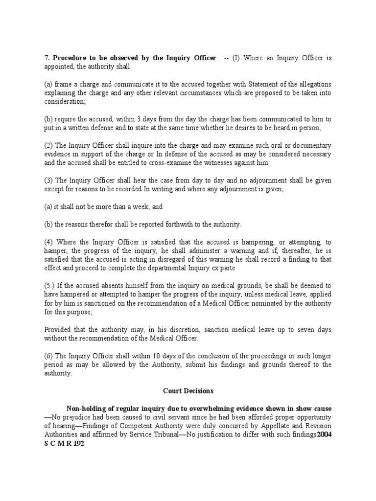 Enquiry Officer Letter | PDF | Discovery (Law) | Criminal Law