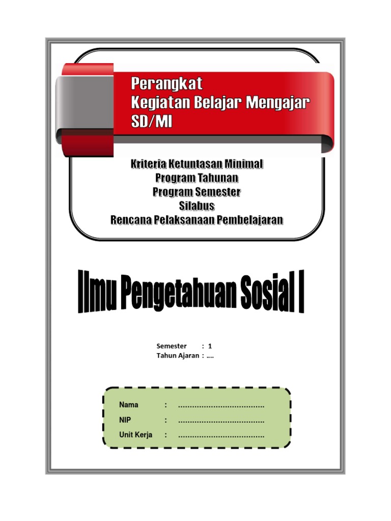Rencana Pembelajaran IPS Kelas 1 SD | PDF