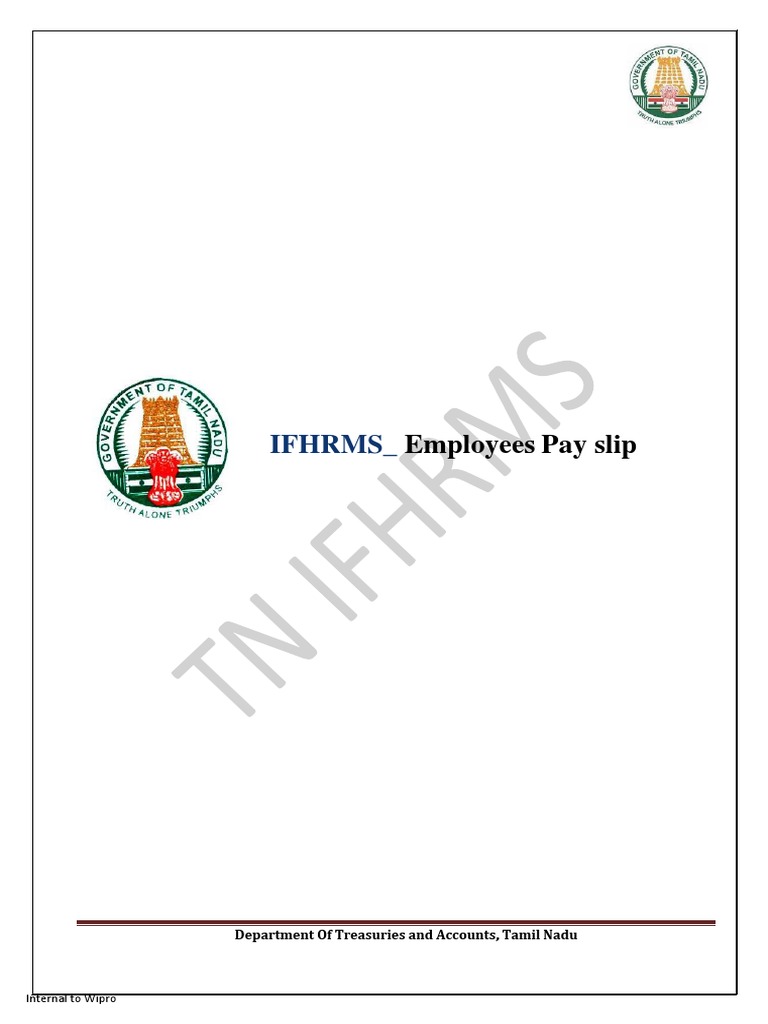 TNTR - IFHRMS - EMPLOYEES - PAYSLIP - USER MANUAL - ENGLISH - VERSION 1.1 | PDF | Password ...