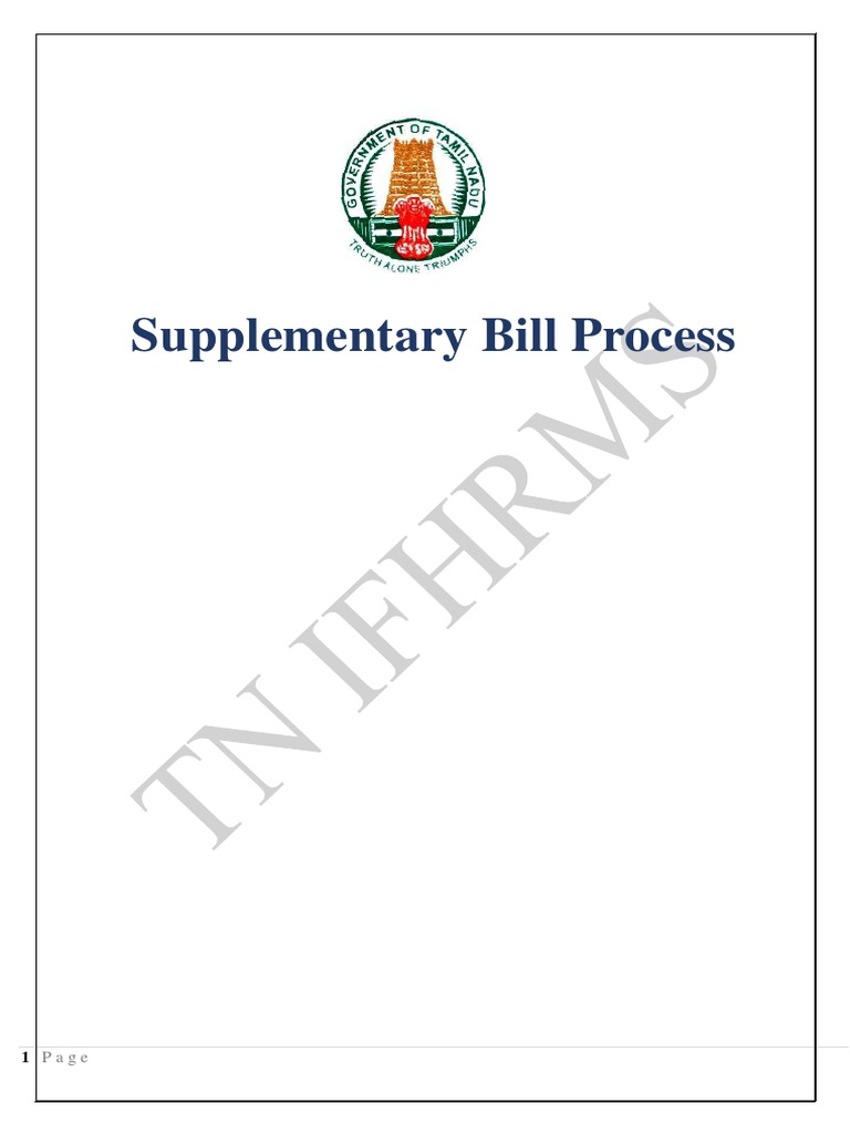 Comprehensive Guide to the Supplementary Bill Process in the Integrated ...