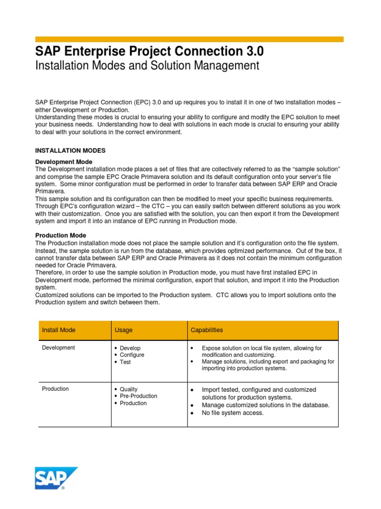 SAP EPC 3.0 - SolutionManagement | PDF | Oracle Corporation | File System