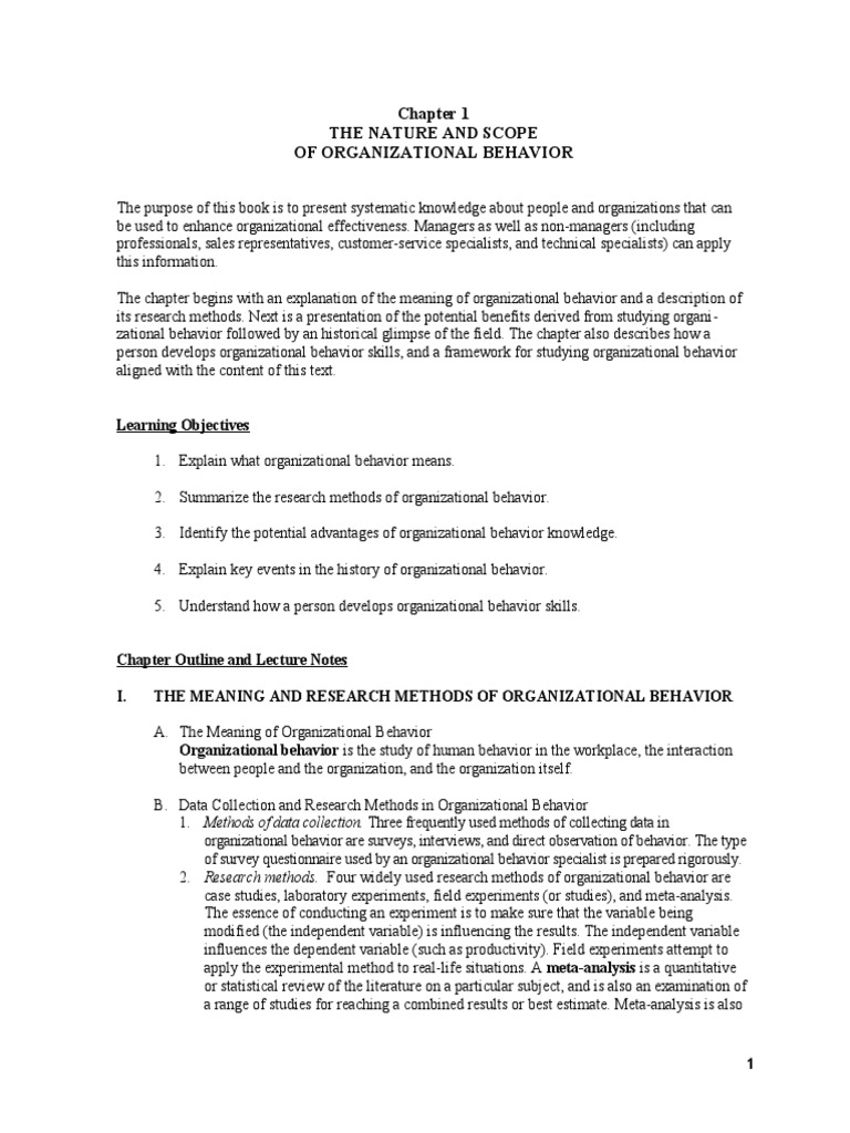 Dubrin IM Ch01-4 | PDF | Organizational Behavior | Leadership