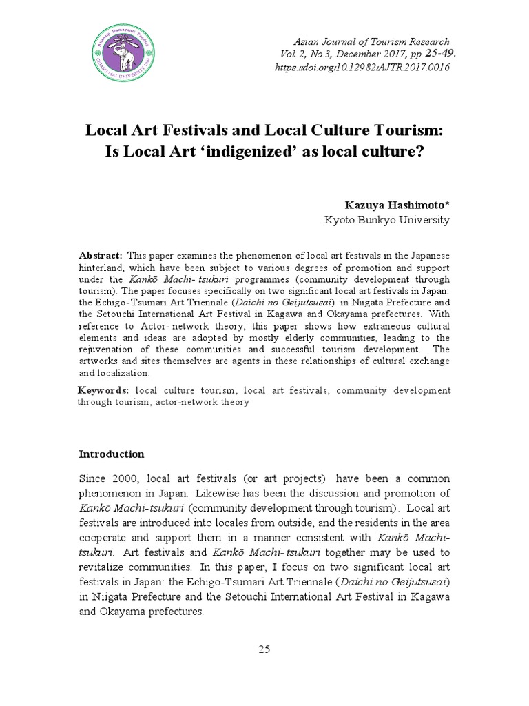 Local Art Festivals and Tourism Dynamics | PDF