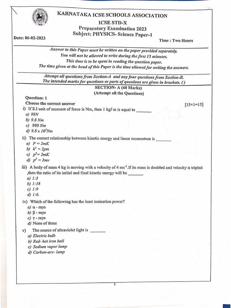 Physics Kisa QP | PDF