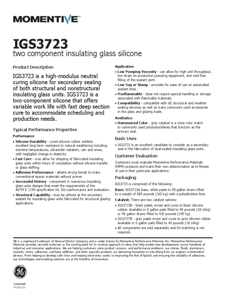 Brosur IGS 3723 | PDF | Silicone | Glasses