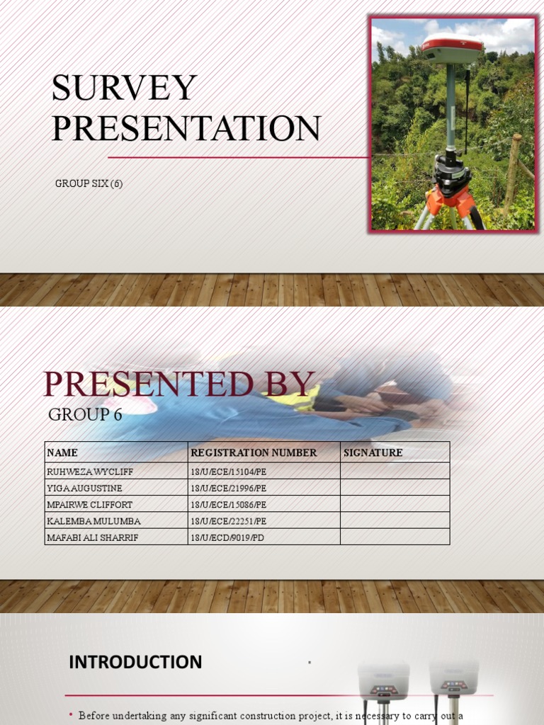 Survey Presentation | Download Free PDF | Surveying | Physical Sciences