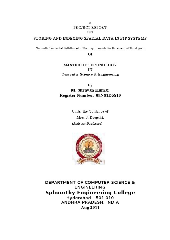 Vissu - Cover Page-Project Report | PDF | Career And Technical ...