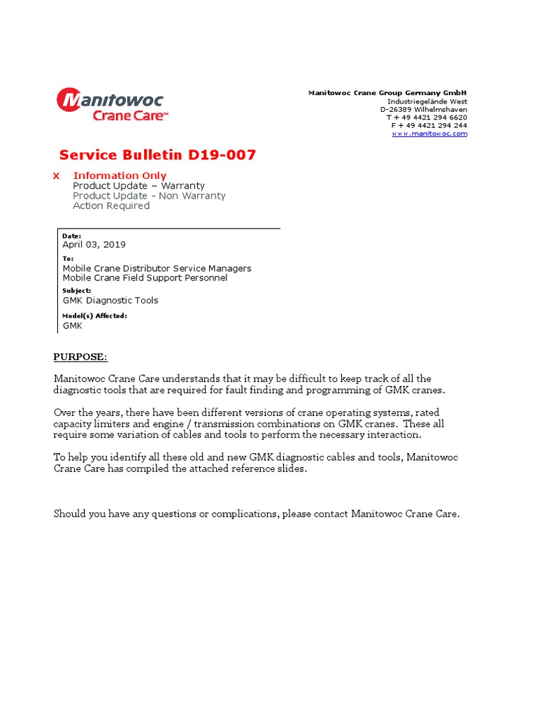 SB D19 007 GMK Diagnostic Tools | PDF