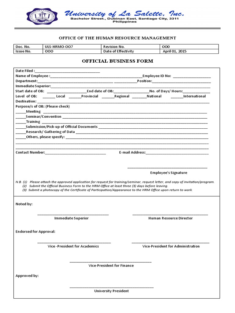 Official business form template | PDF | Computing