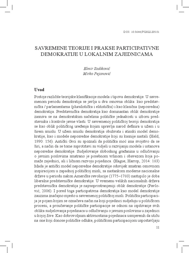 Pejanovic, Mirko Sadikovic, Elmir | PDF