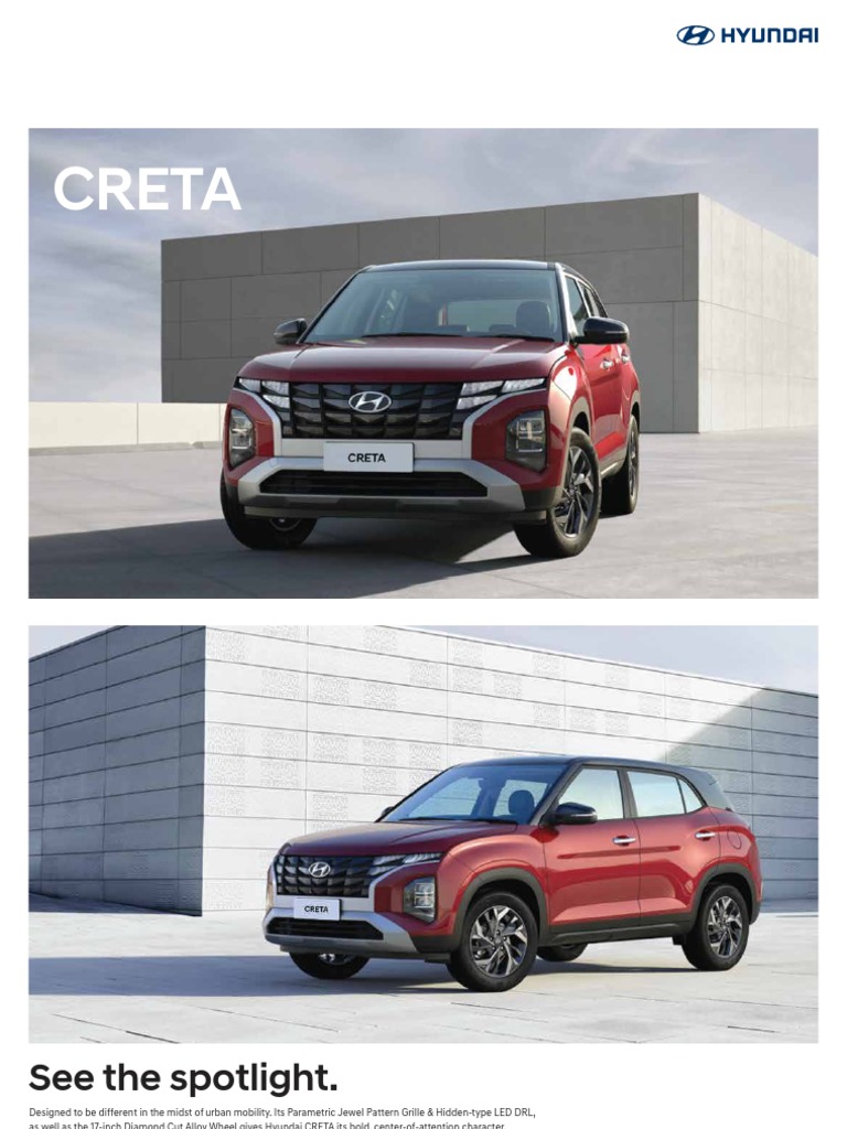 Creta 2023 e Brochure | Download Free PDF | Land Vehicles | Car Body Styles