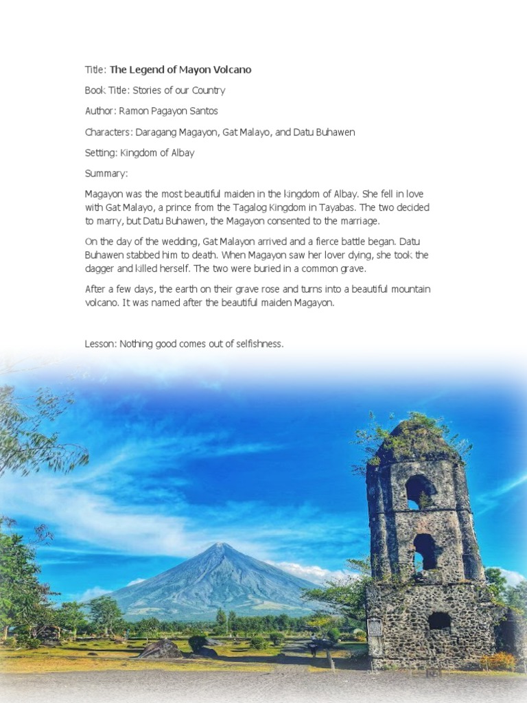 The Legend of Mayon Volcano by Santos | PDF