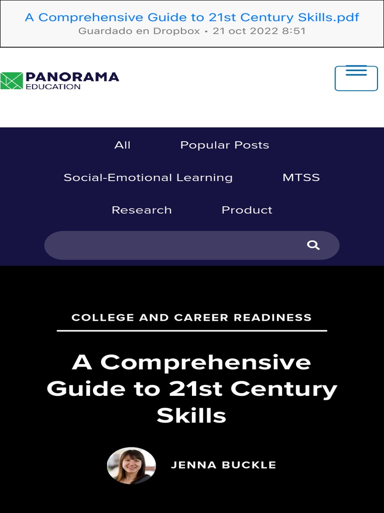 A Comprehensive Guide To 21st Century Skills Pdf Learning Literacy
