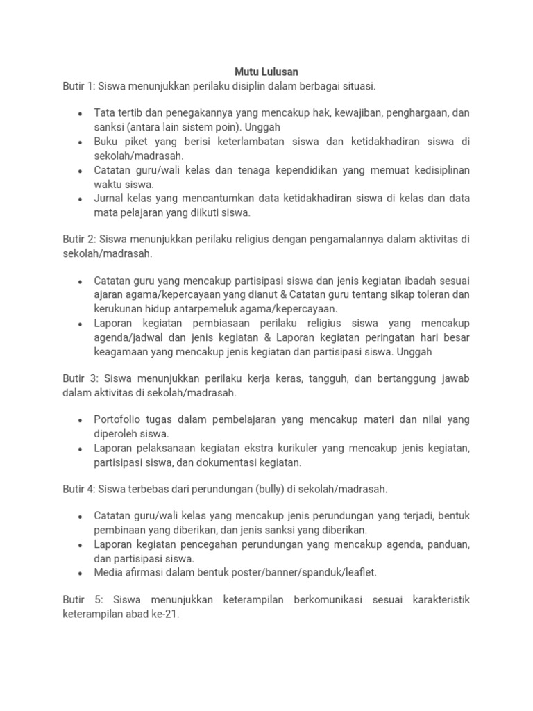 Mutu Lulusan SMK 9 dan Akreditasi | PDF