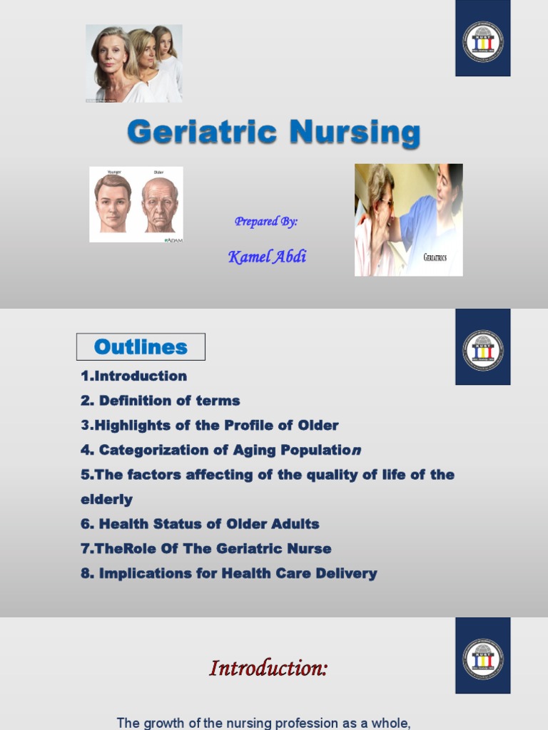 Introduction To Geriatric | PDF | Geriatrics | Nursing