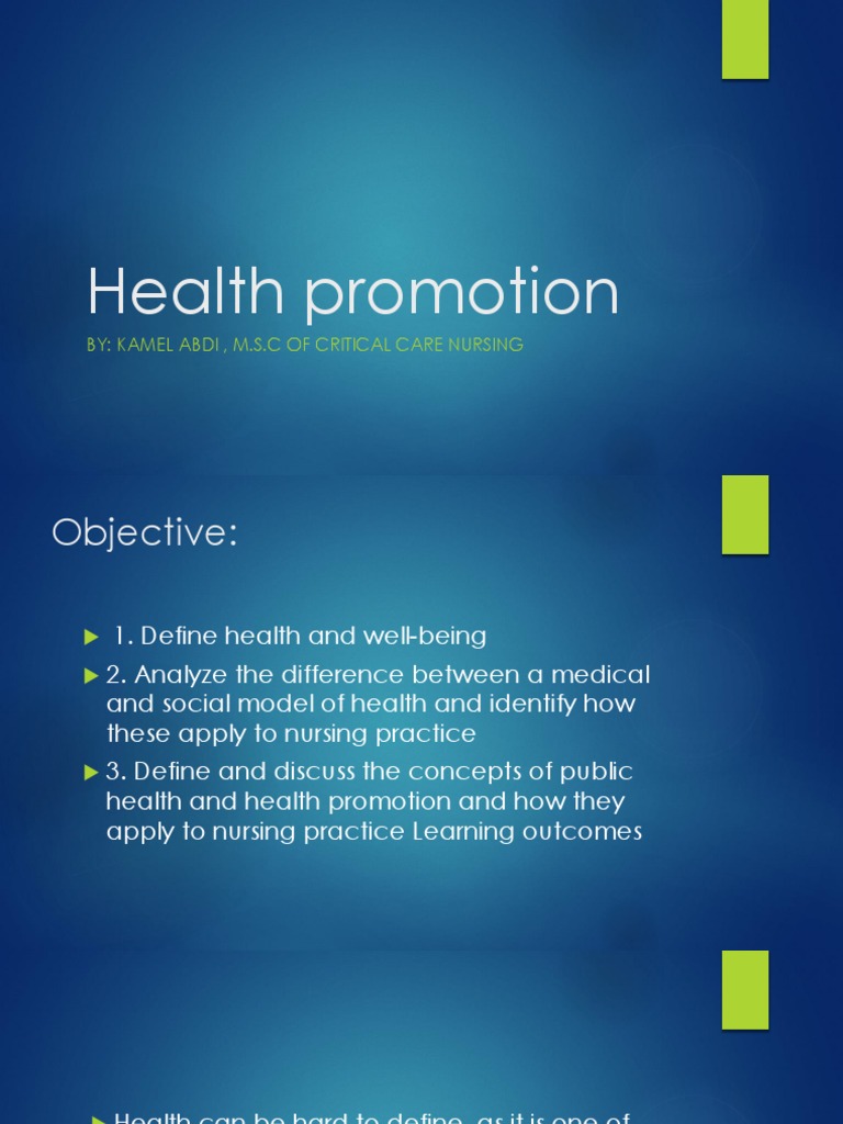 Health Promotion | Download Free PDF | Health Promotion | Health Care