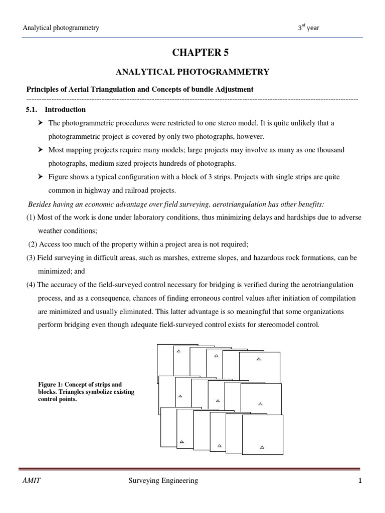 Analytical Photogrammetry: Principles of Aerial Triangulation and ...