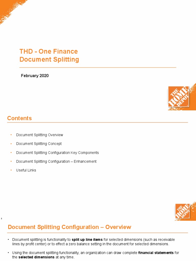 THD - Document Splitting Configuration | PDF | Accounts Payable ...