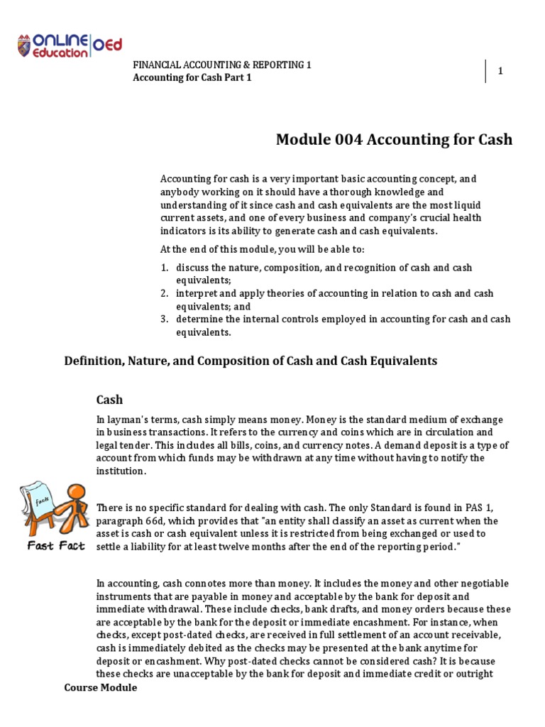 Accounting for Cash Essentials | PDF | Debits And Credits | Cheque