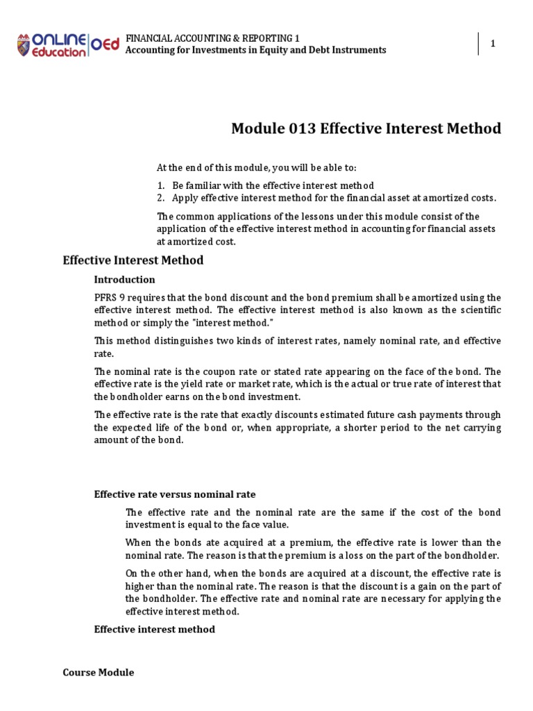 Week 06 - 01 - Module 13 - Effective Interest Method | PDF | Present ...