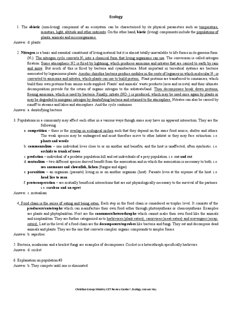 Ecology Explained | Download Free PDF | Photosynthesis | Photodissociation