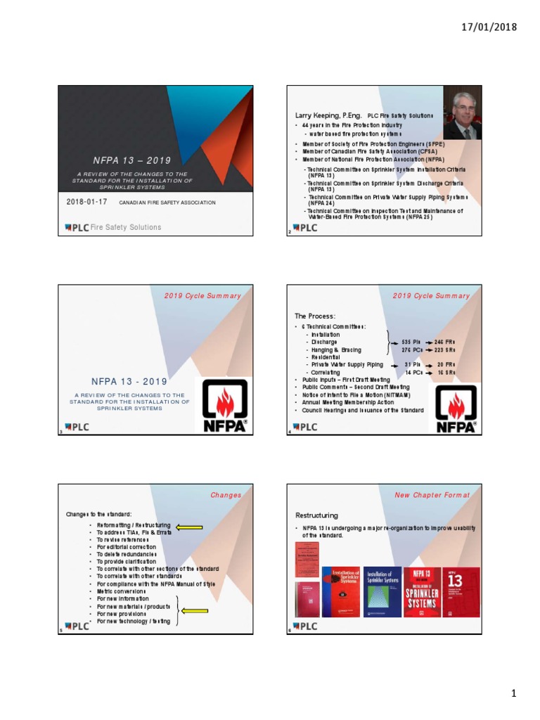 NFPA 13-2019 Changes Overview | PDF | Fire Sprinkler System | Pipe ...