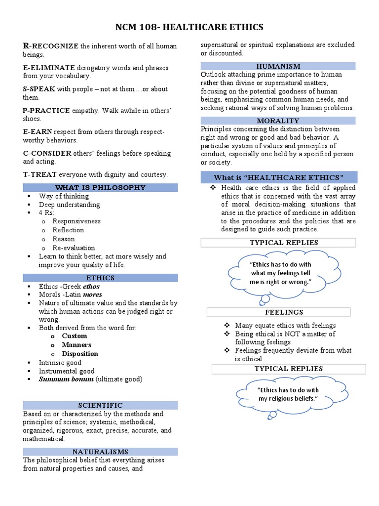 Nursing Healthcare Ethics | PDF | Utilitarianism | Informed Consent
