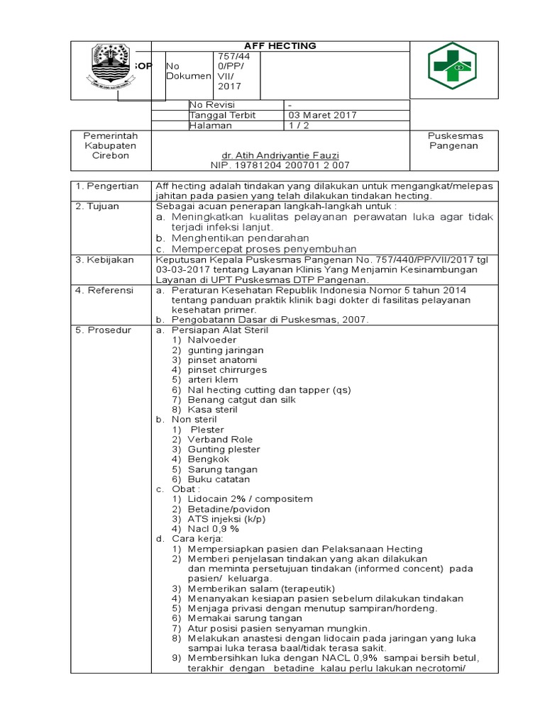 Sop Aff Hecting | PDF