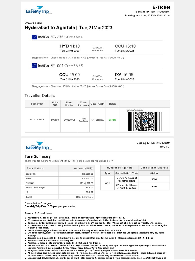 Air Ticket | PDF | Airlines | Airport