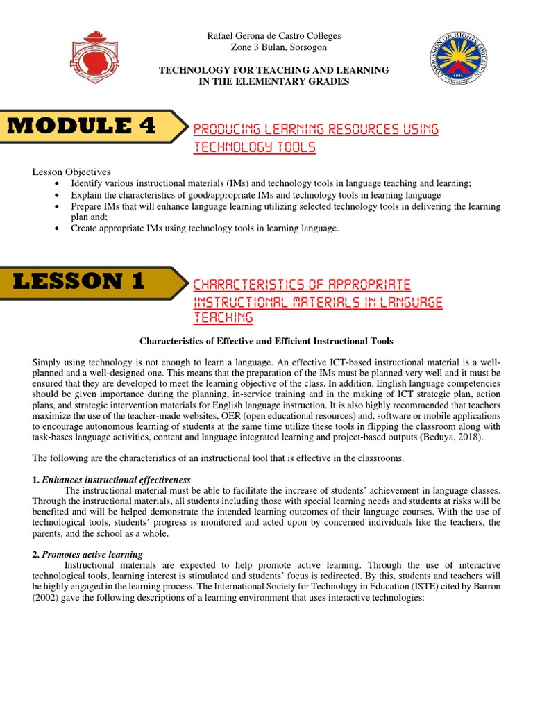 Gleanmodule 4 - Part 2 | PDF | Learning | Teachers