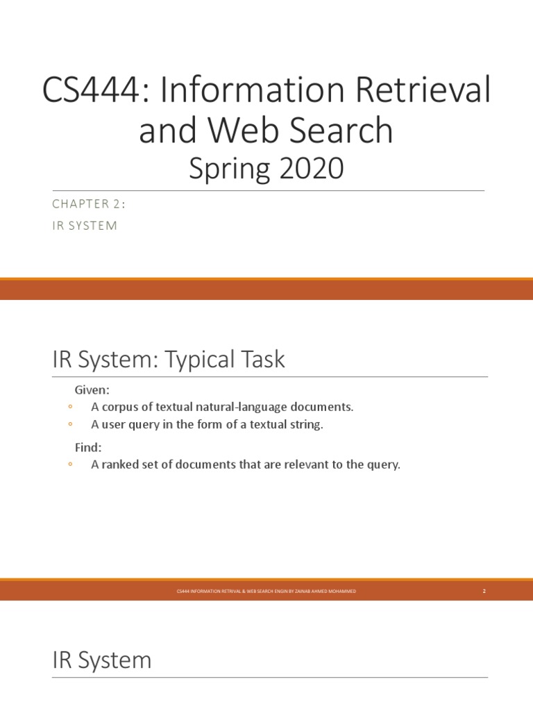 IR System Overview and Components | PDF | Information Retrieval ...