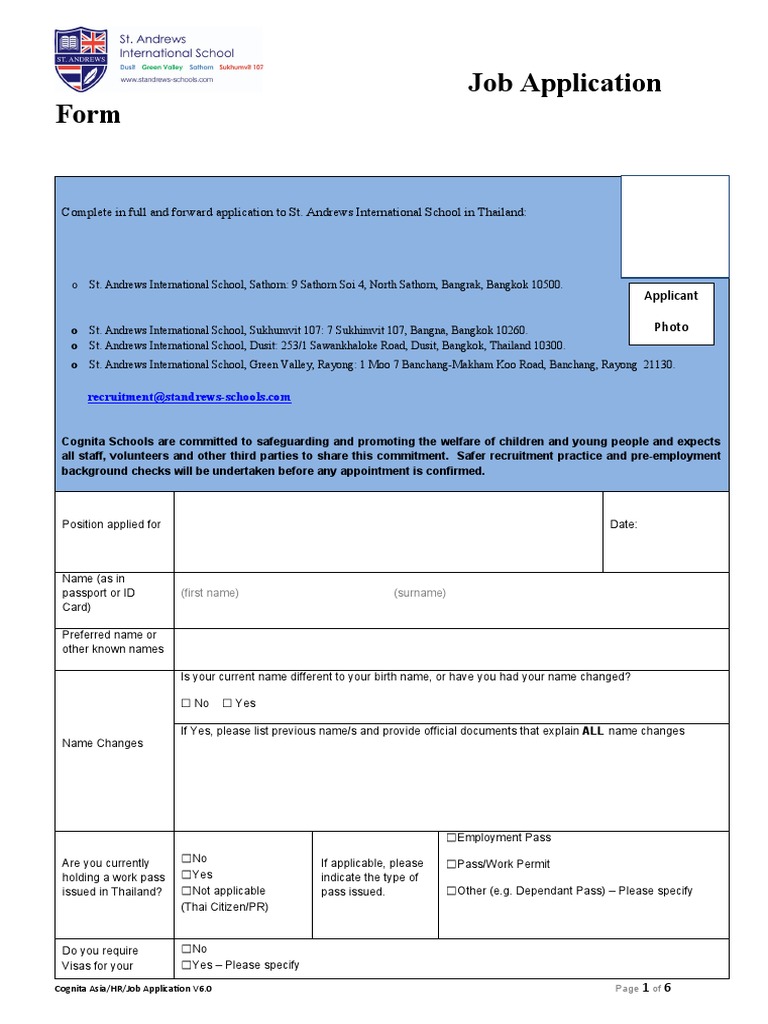 Job Application Template CAH V6.0 | PDF | Background Check | Employment